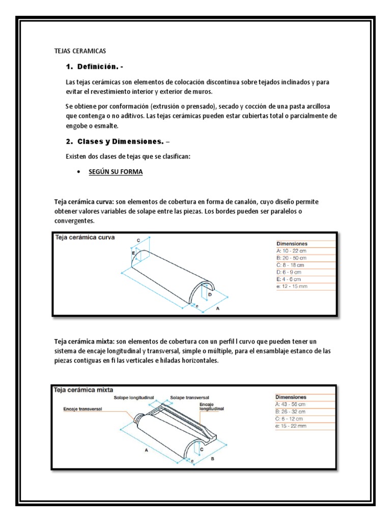 Tejas Ceramicas | PDF | Cerámica | Extrusión
