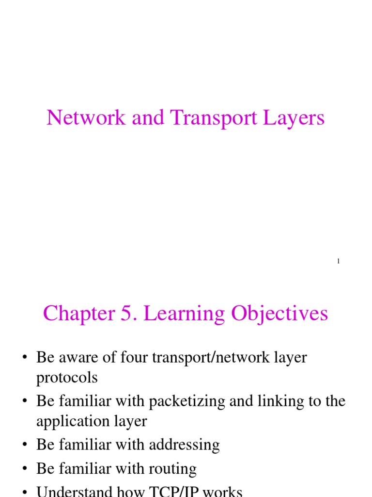Network and Transport Layers | PDF | Routing | Ip Address