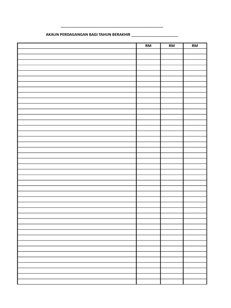 Format Akaun PUR | PDF