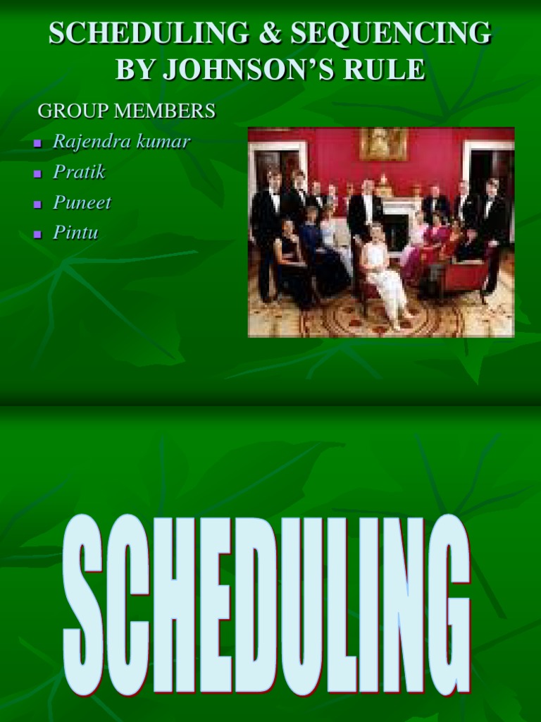 Scheduling and Sequencing by Johnson Rule | PDF | Applied Mathematics ...