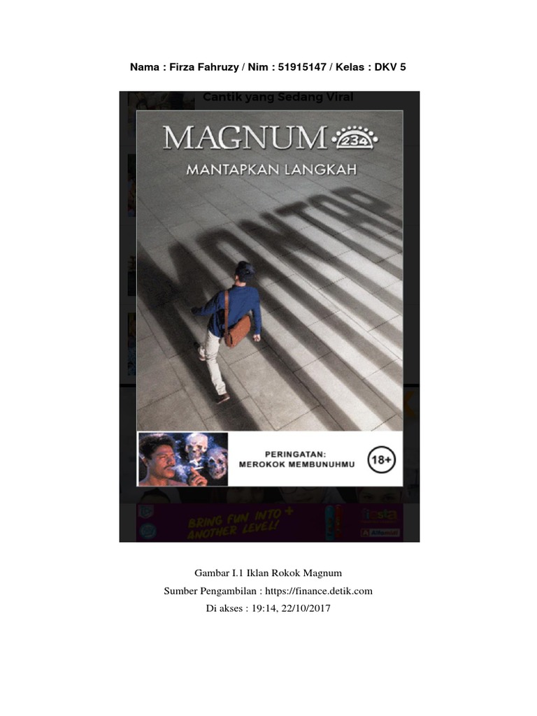 Analisis Iklan Rokok Magnum | PDF