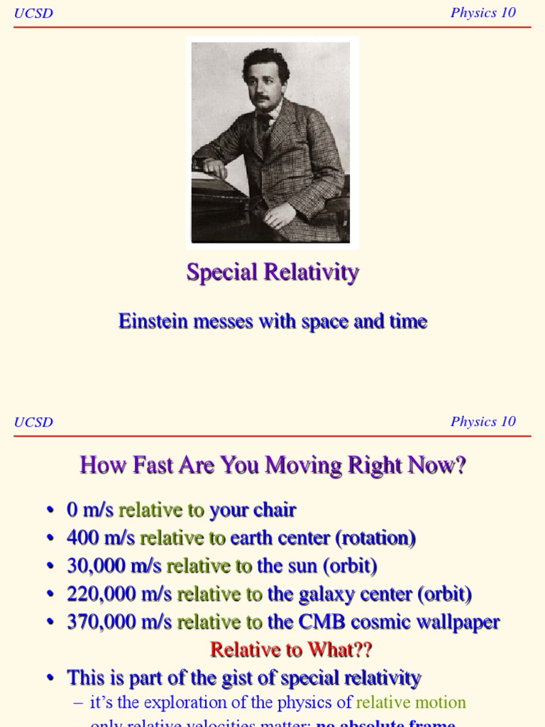 Special Relativity: Einstein Messes With Space and Time | PDF ...