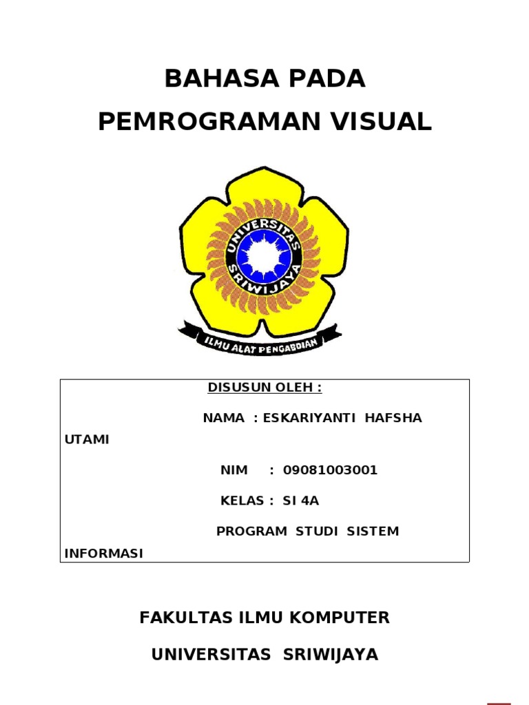 Bahasa Pada Pemrograman Visual | PDF