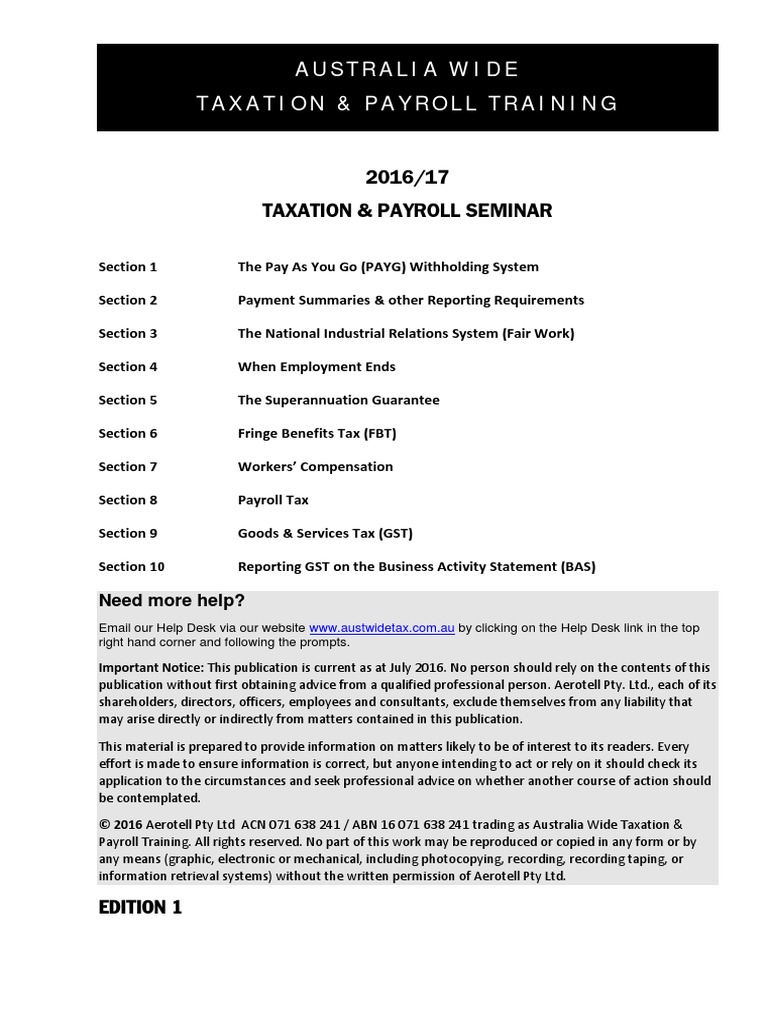 Tax Book 2016-17 - Version 1.0a USB PDF | PDF | Withholding Tax | Tax ...