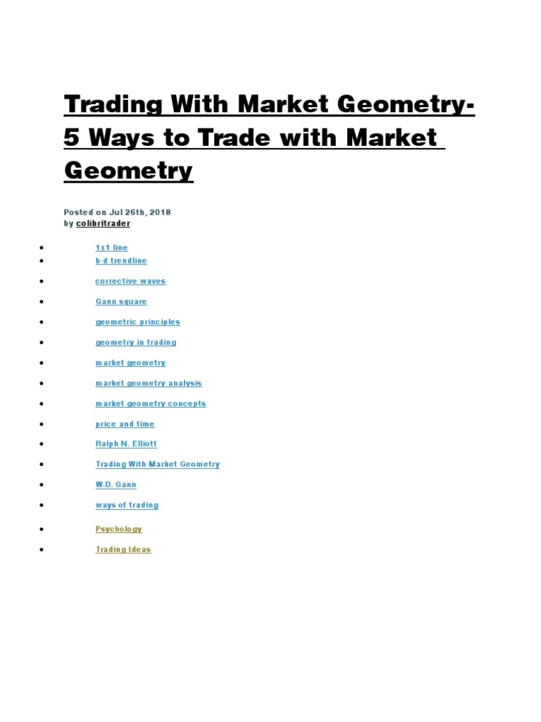 Market Geometry Trading Guide | PDF | Technical Analysis | Financial ...