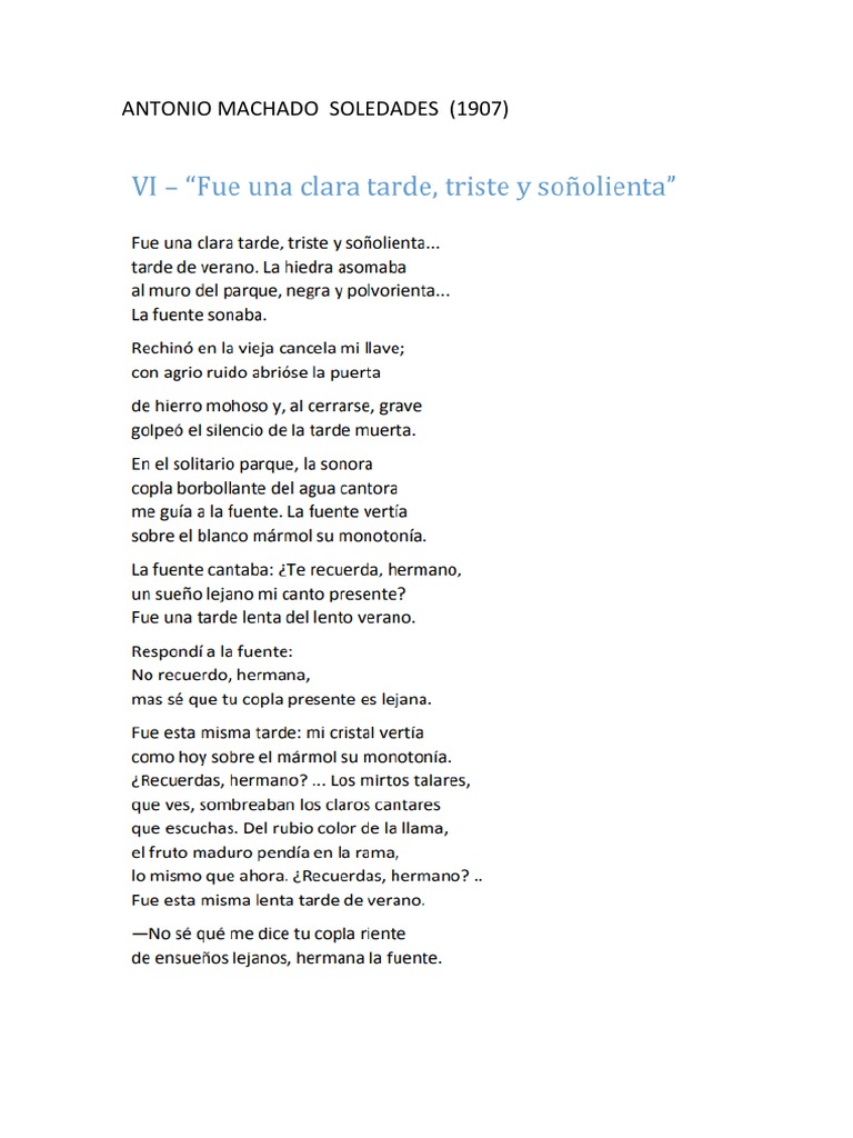 Antonio Machado Soledades | PDF