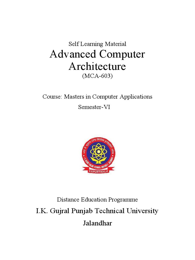 MCA603 Advanced Comp Architecture PDF | PDF | Central Processing Unit | Integrated Circuit