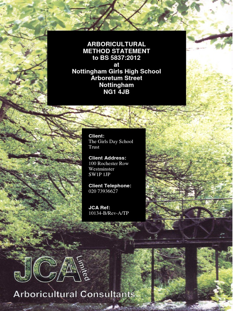 Arboricultural Method Statement To BS 5837:2012 at Nottingham Girls ...