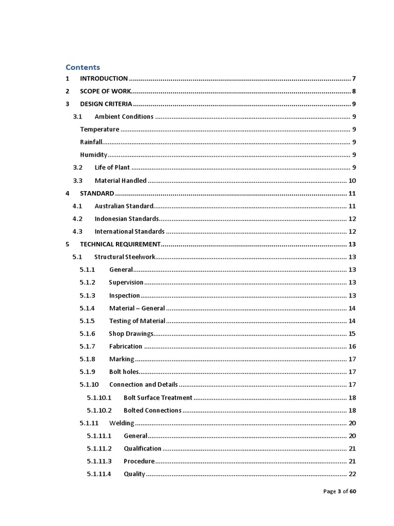 Structural Technical Specification | PDF | Screw | Structural Steel