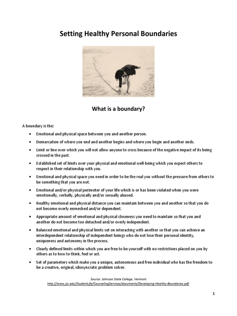 Setting Healthy Personal Boundaries: What Is A Boundary? | Download ...