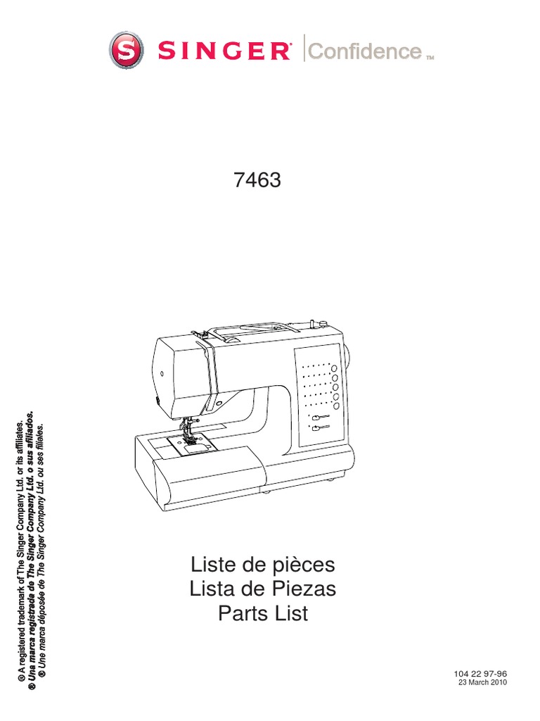 Singer 7463 | PDF