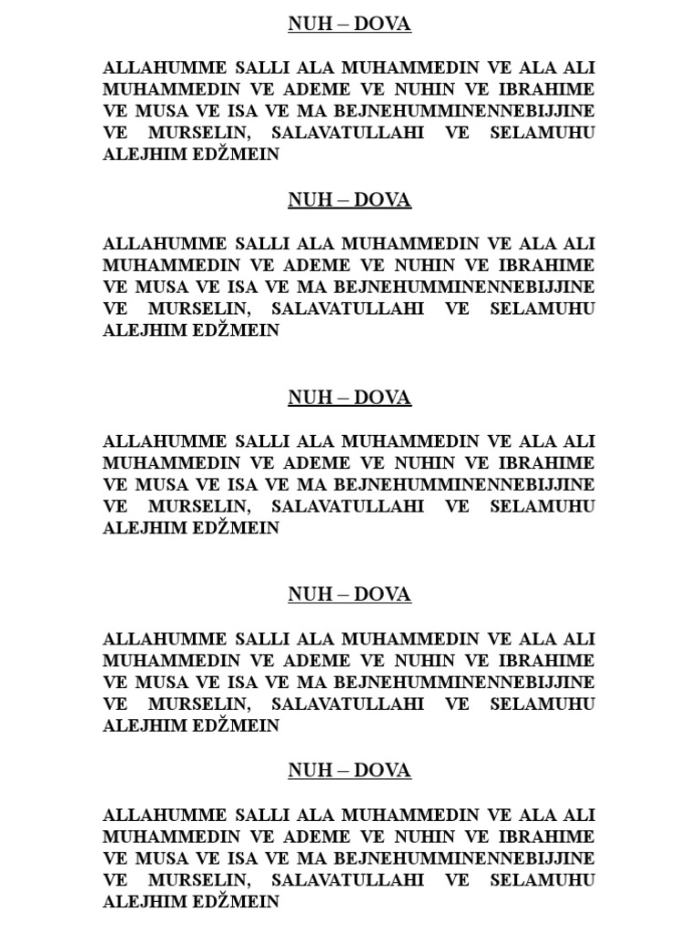 Nuh Dova | PDF
