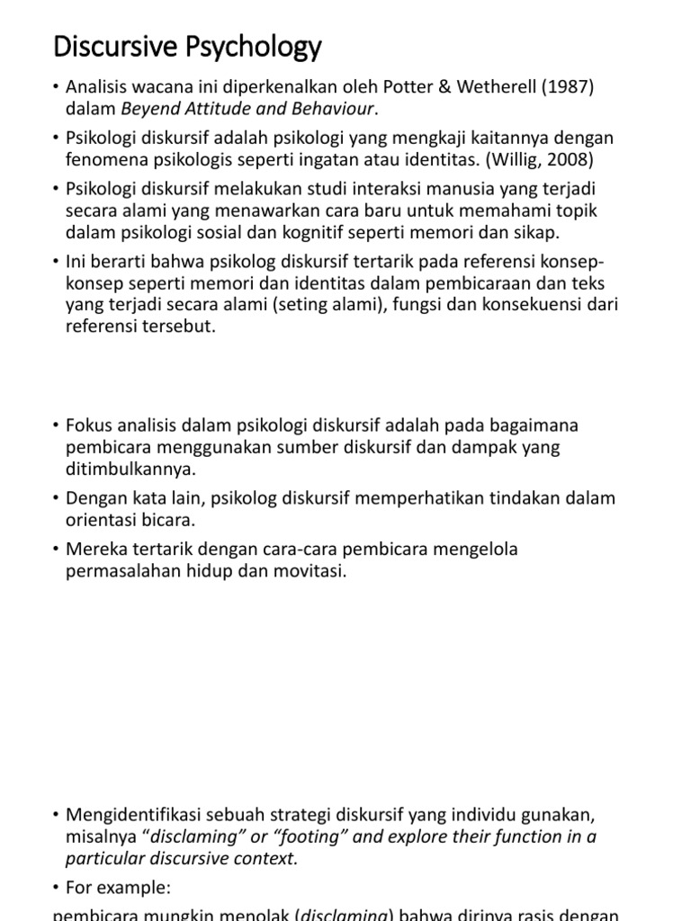 Discursive Psychology | PDF