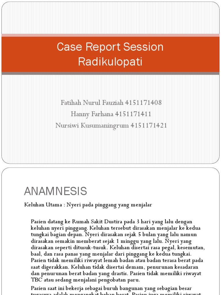 Case Report Session | PDF