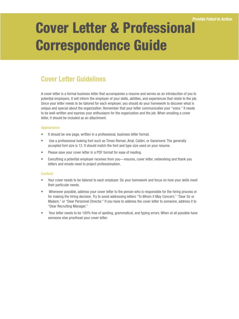 02 16 CS Cover Letter Guide | PDF | Internship | Job Hunting