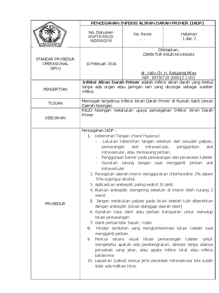 Spo Pencegahan Iadp | PDF