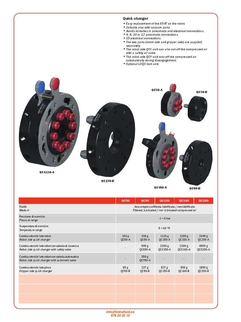 Cambio Rapido QC Gimatic | PDF | Pneumatics | Manufactured Goods