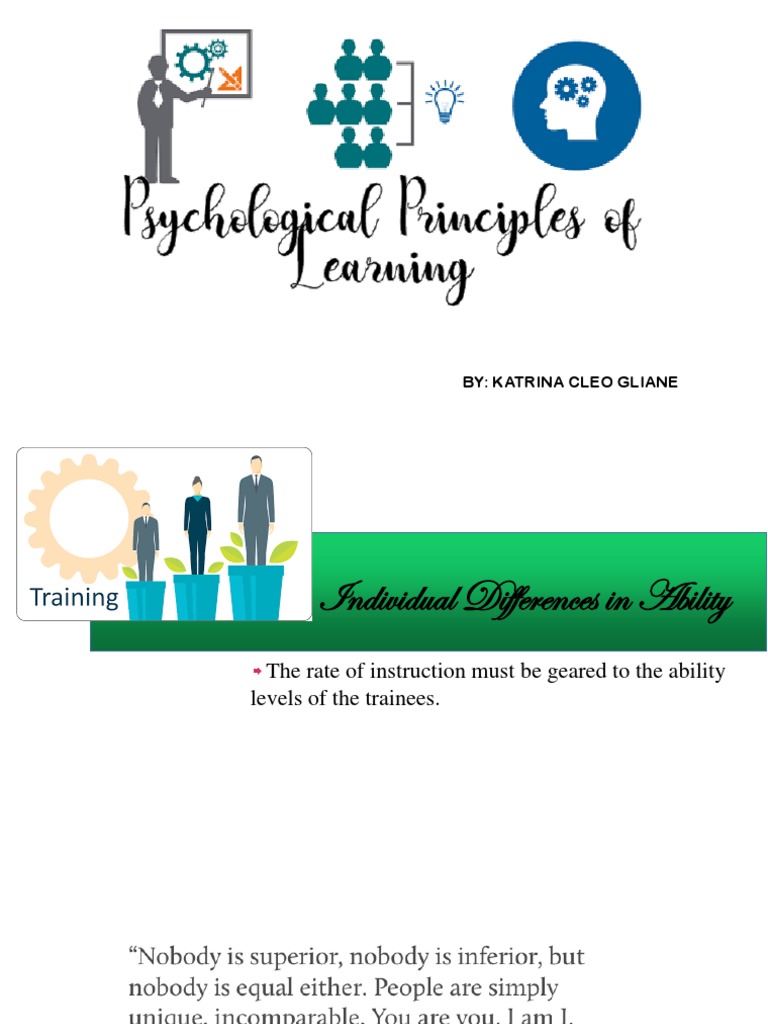 Psychological Principles of Learning | PDF | Reinforcement | Motivation