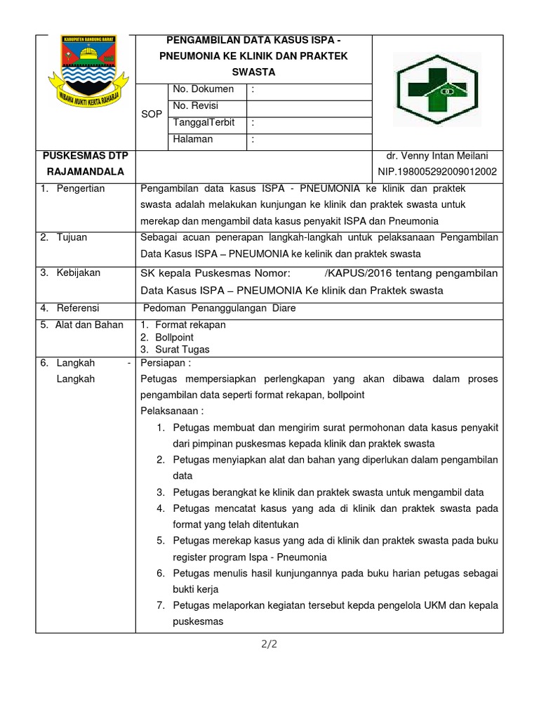 Sop Ispa - Pneumonia Ok | PDF
