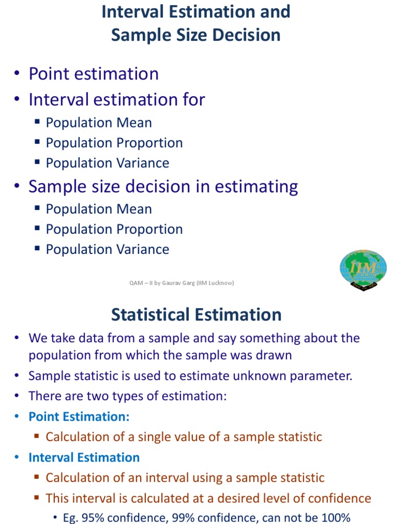 2 Interval Estimation | PDF | Confidence Interval | Standard Error