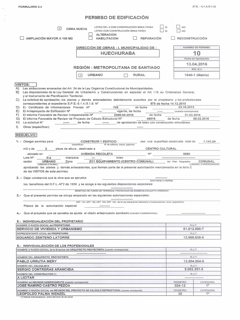 Permiso de Edificación | PDF