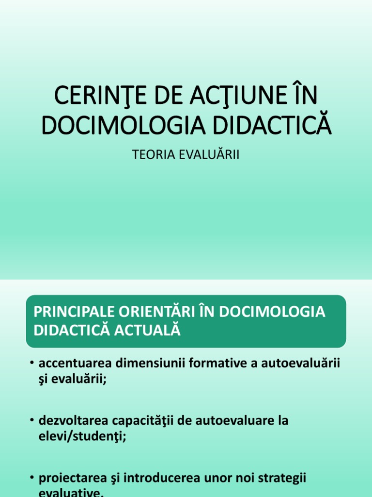 Teoria Evaluarii 2 | PDF