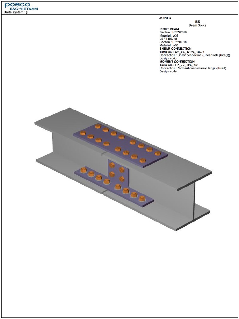 POS CAL 26PF No04a Beam2 BS MidBeam Typ H350x350x12x19 Weld7mm ...