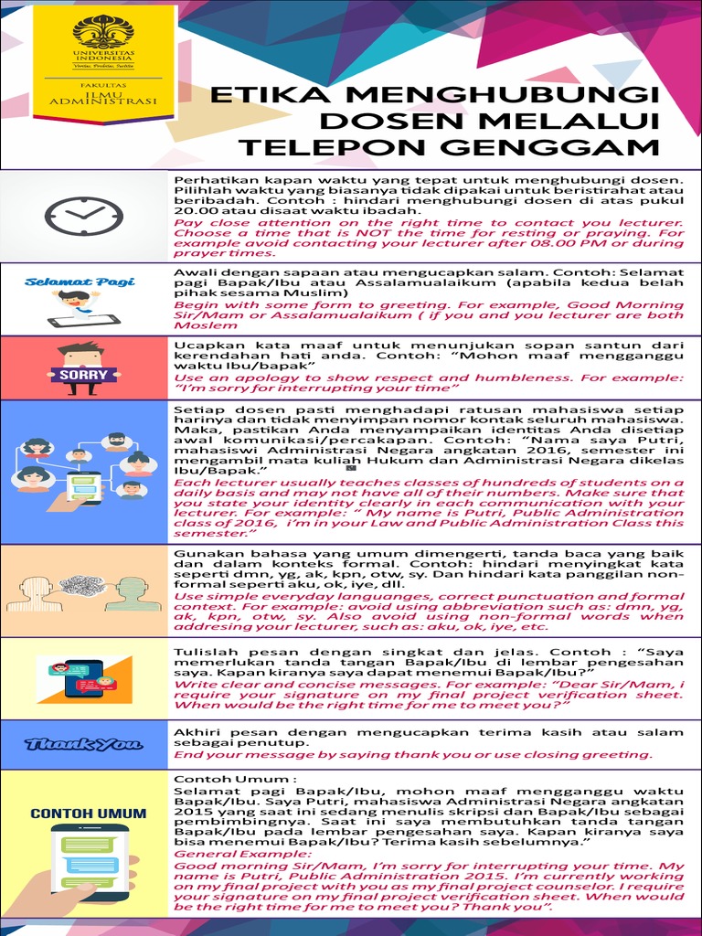 Etika Menghubungi Dosen | PDF