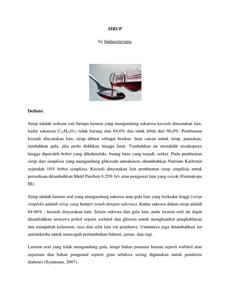 Macam Macam Sirup | PDF