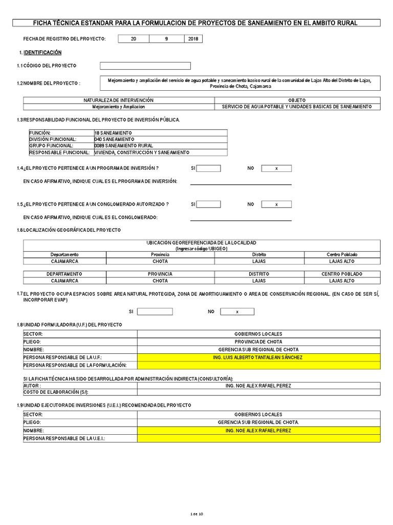Ficha Tecnica Simplificada | PDF | Alcantarillado | Asociación público-privada