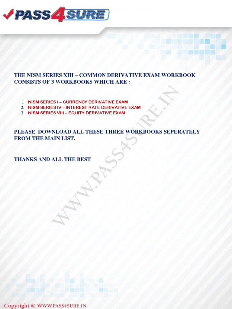 Nism Series X A Investment Adviser Level 1 Exam Workbook | PDF