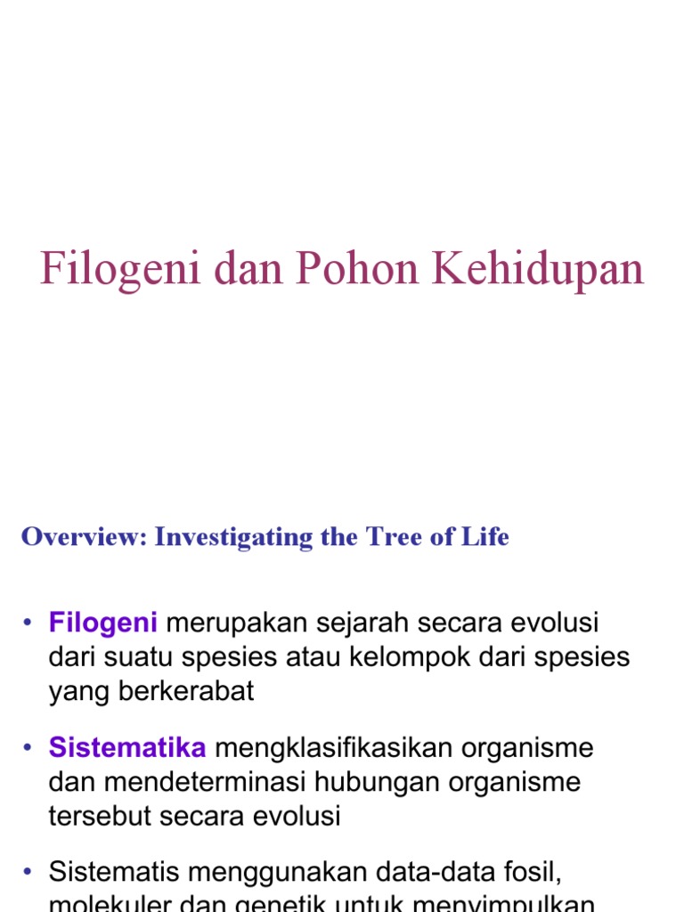 Filogeni Dan Pohon Kehidupan | PDF