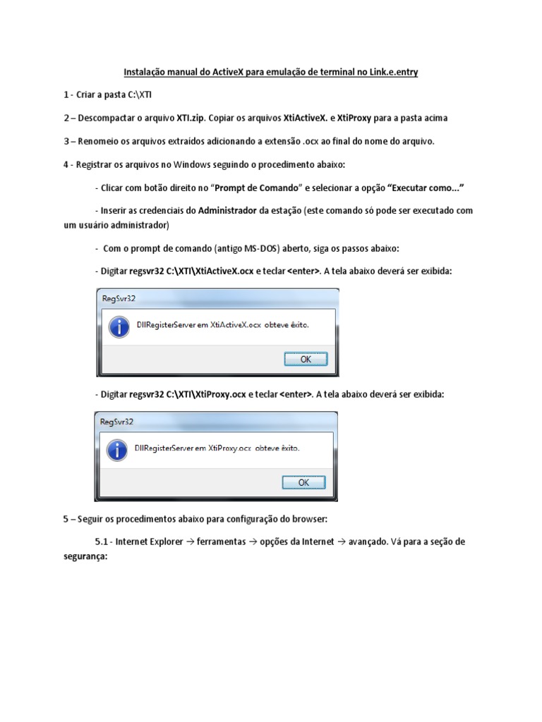 Inst Manual ActiveX LinkEntry | PDF