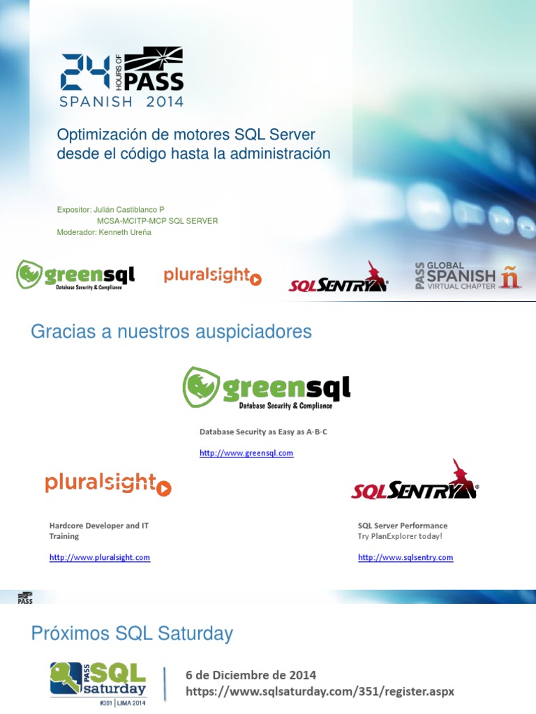 Optimizacion de Motores SQL Server PDF | PDF | Servidor SQL de Microsoft | SQL