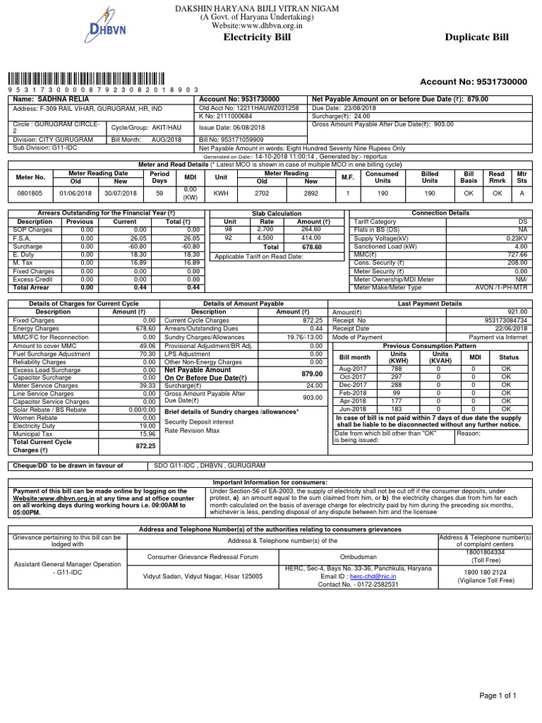 View Bill | PDF | Electricity | Electric Power