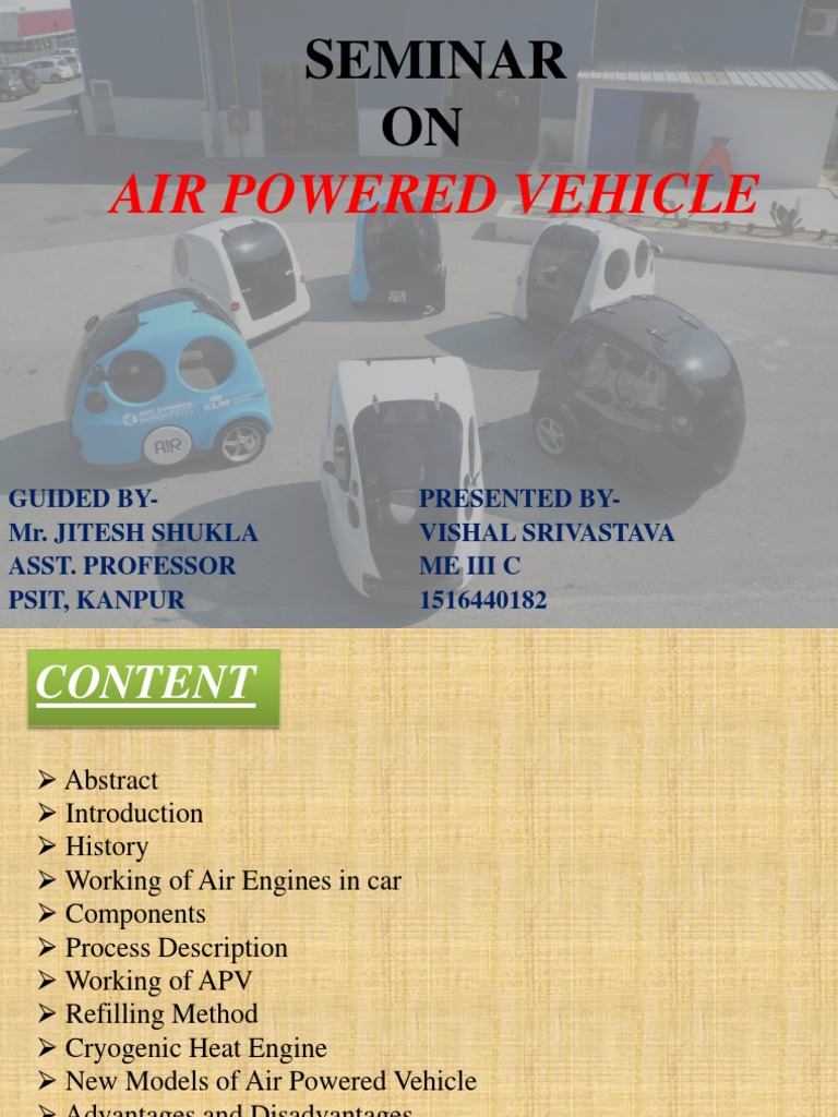 Presentation On AIR POWERED VEHICLE | Download Free PDF | Exhaust Gas ...