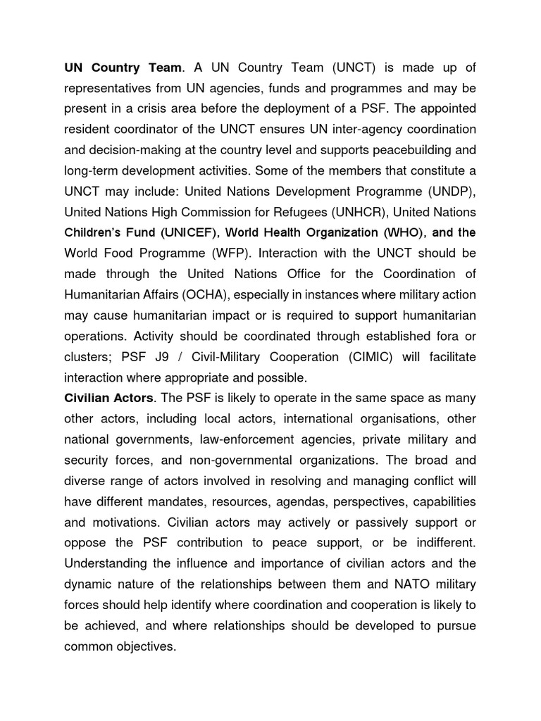 UN Country Team | Download Free PDF | United Nations | International ...
