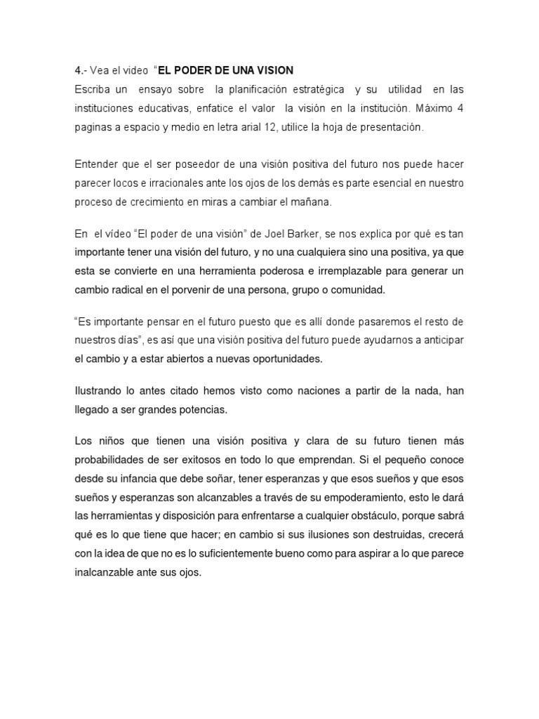 El Poder de una Visión Positiva | PDF | Percepción visual | Liderazgo