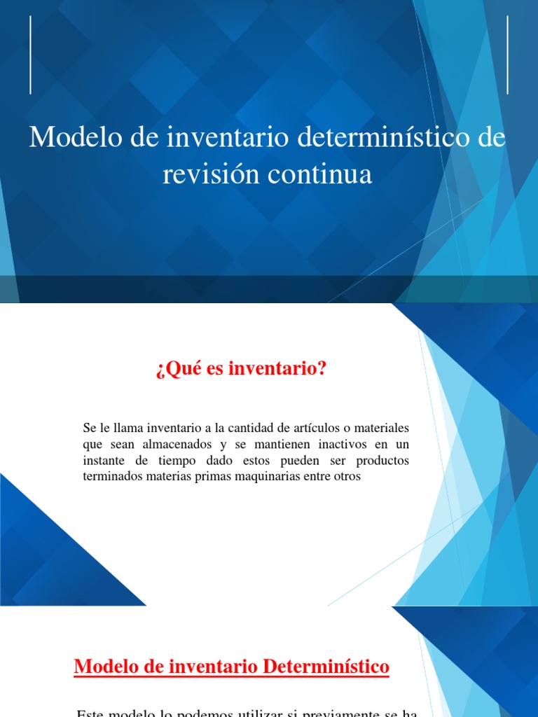Presentacion Modelo Deterministico de Revision Continua | PDF ... Presentacion Modelo Deterministico de Revision Continua | PDF ...