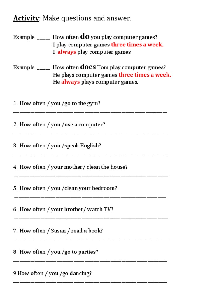 Frequency Question Examples | PDF