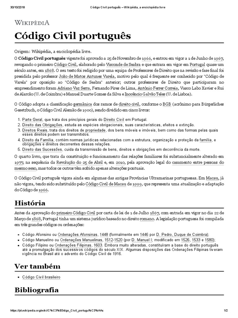Código Civil Português PDF | PDF | Portugal | Virtude