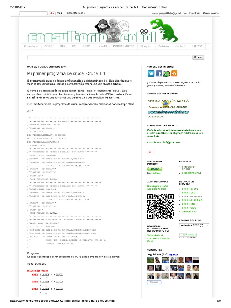 Tutorial de Easytrieve: Programa 1-1 | PDF | Archivo de computadora ...