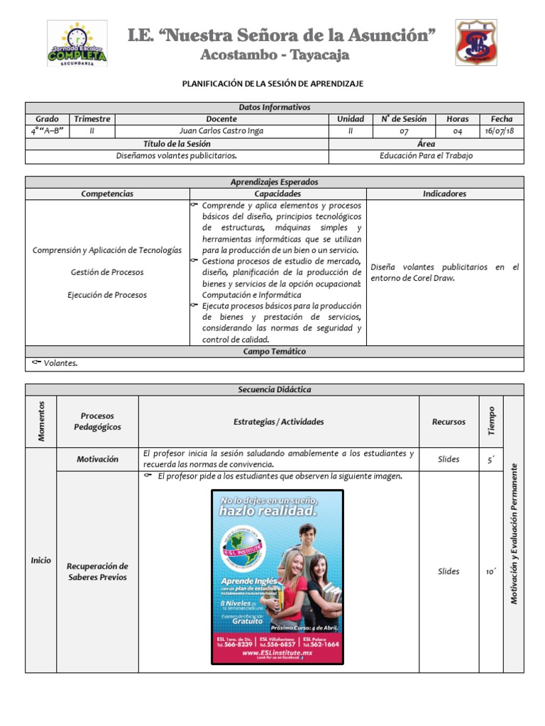 Sesión 07 - CorelDraw | PDF | Maestros | Evaluación