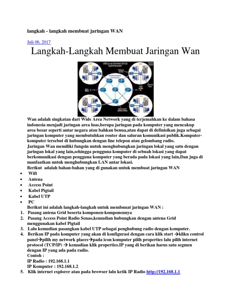 Langkah Instal WAN | PDF