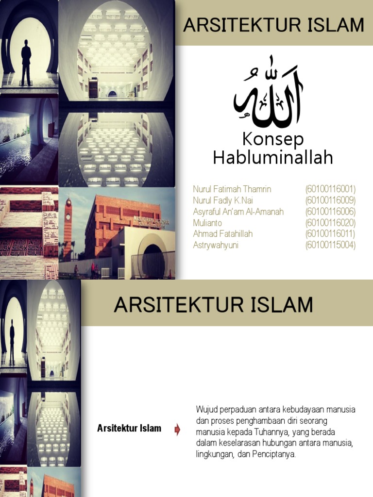 ARSITEKTUR ISLAM (Konsep Habluminallah) | PDF
