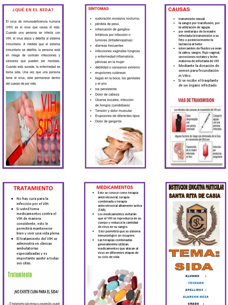 Triptico El Sida | PDF | VIH / SIDA | VIH
