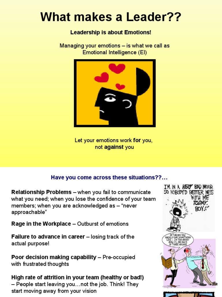 What Makes A Leader??: Leadership Is About Emotions! | PDF | Emotional ...