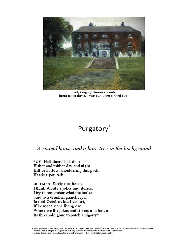 Yeats, Purgatory | PDF | Purgatory | W. B. Yeats