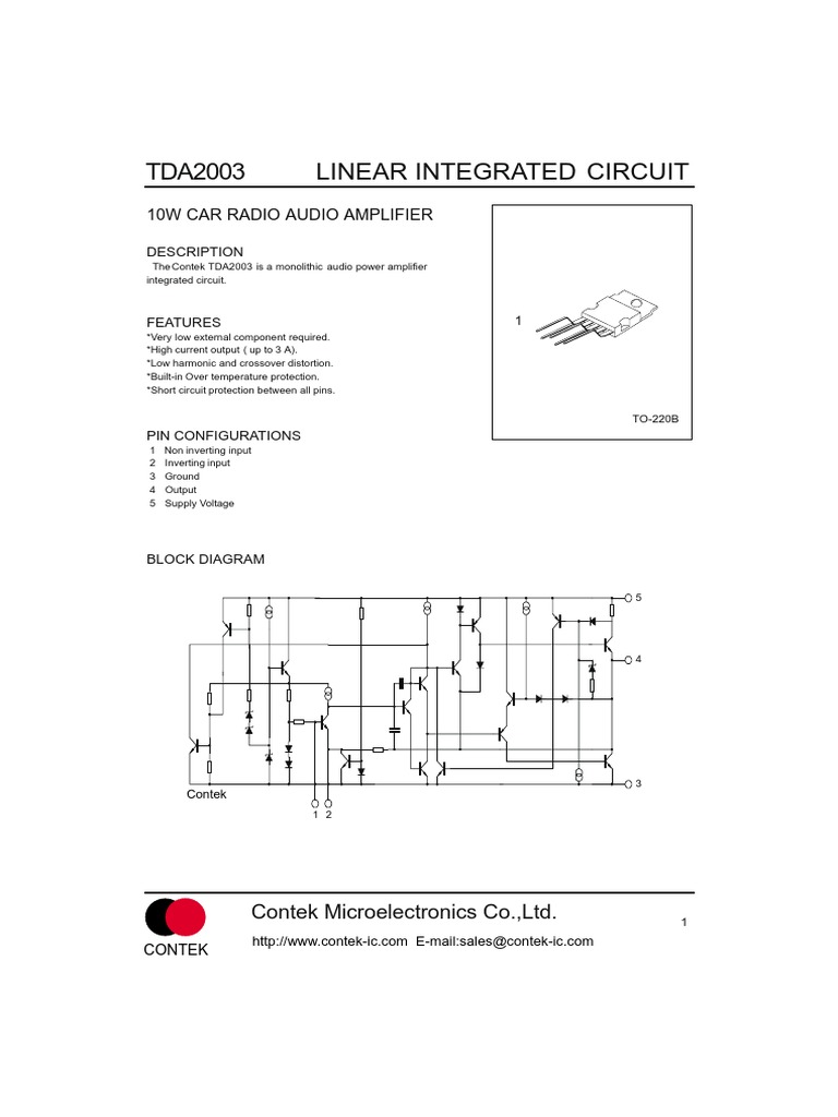 Tda 2003 | PDF | Amplifier | Direct Current