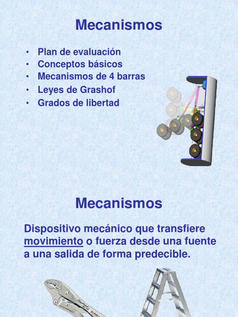 Clase 1 GDL Grashof | PDF | Movimiento (física) | Máquinas
